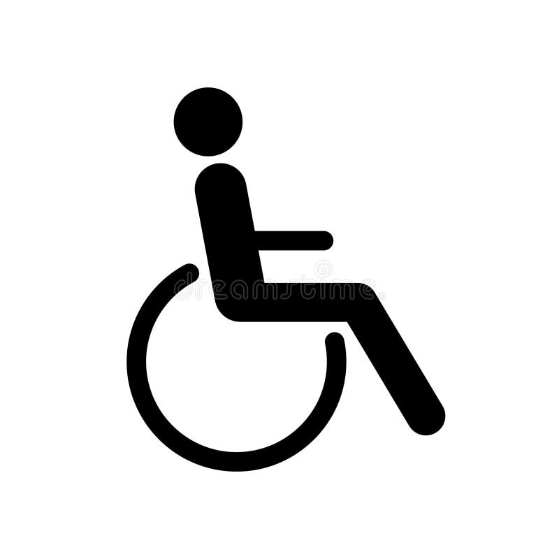Disabled Handicapped Wheelchair Icon, Accessibility Parking or Access ...