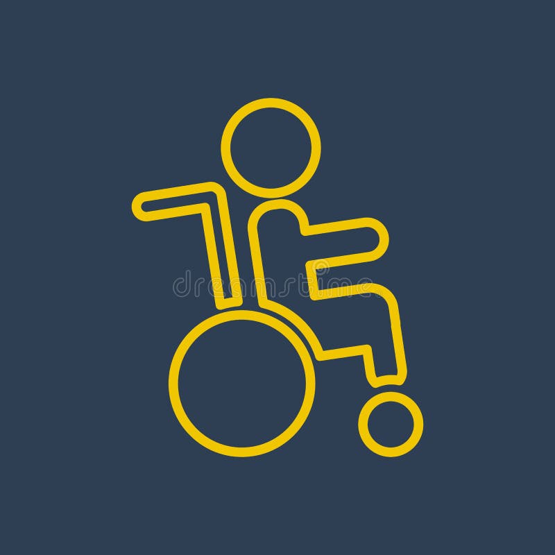 Disabled icon logo vector stock vector. Illustration of human - 76647672