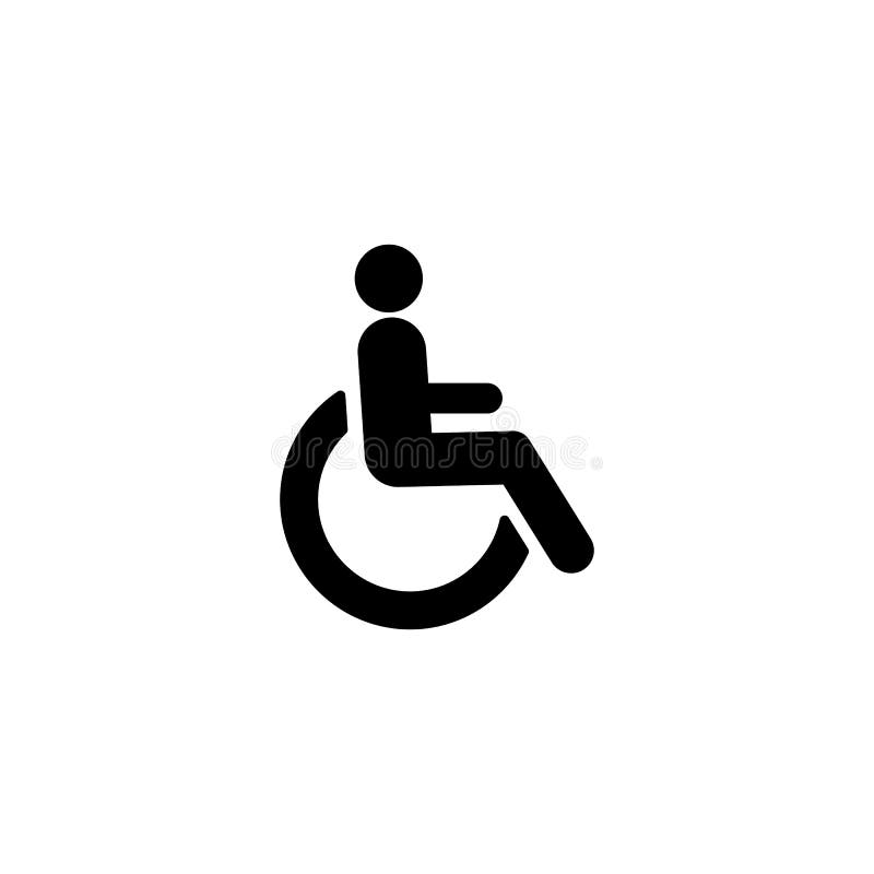 Disabled Icon Symbol Simple Design Stock Vector - Illustration of ...