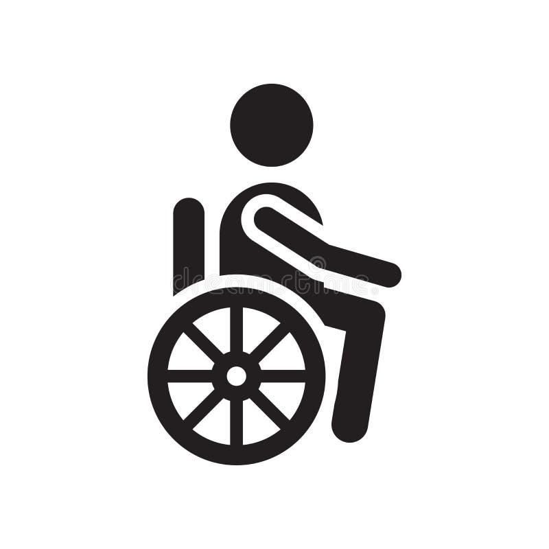 Disabled Icon Vector Sign and Symbol Isolated on White Background ...