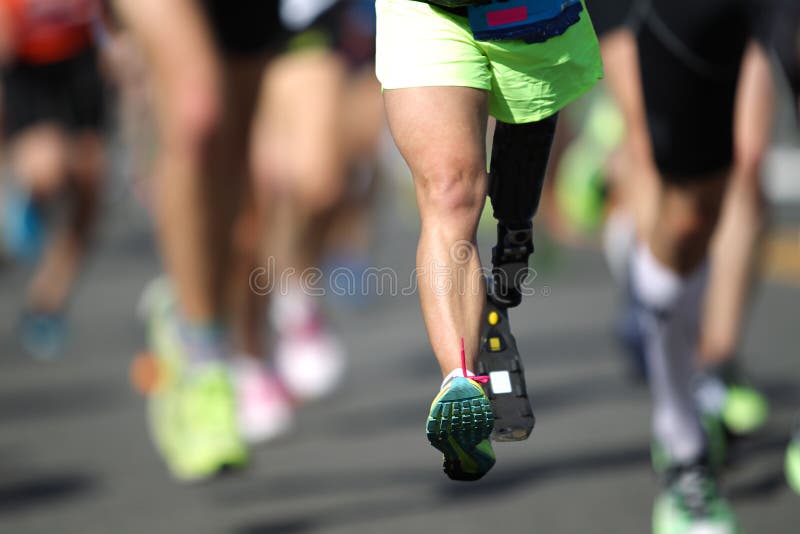 Disabled Marathon Runner stock image. Image of track - 40269065