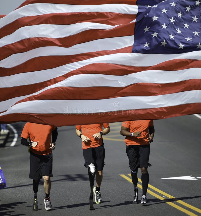Disabled Marathon Runners stock photo. Image of disability - 91225630