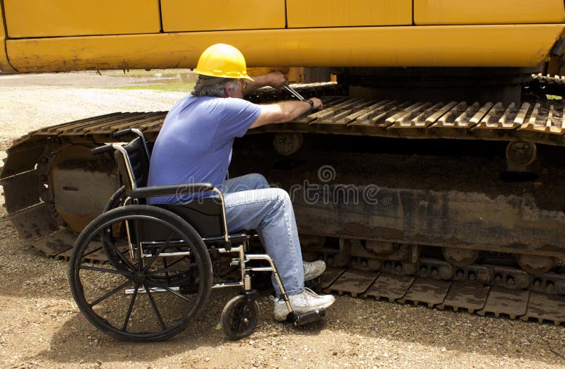 Disabled mechanic stock image. Image of disabled, wheelchair - 41791639