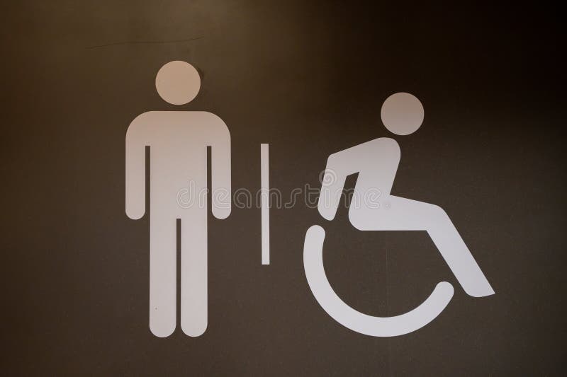 Disabled and Men S Toilet Icon Stock Image - Image of hygiene, person ...