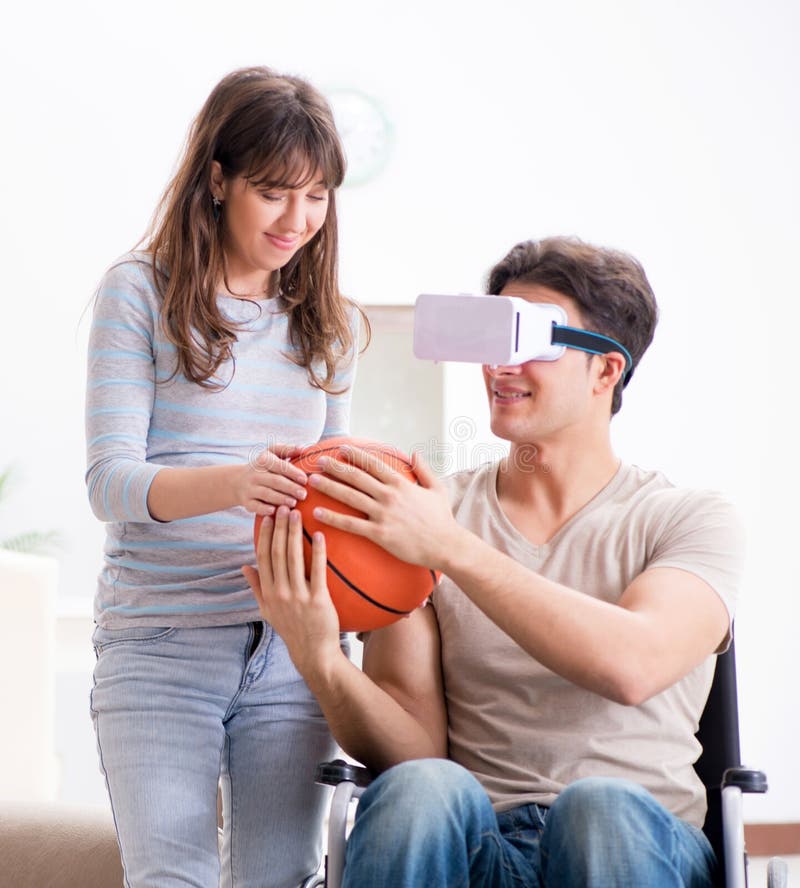 Disabled Man with Virtual Glasses Stock Photo - Image of disability ...