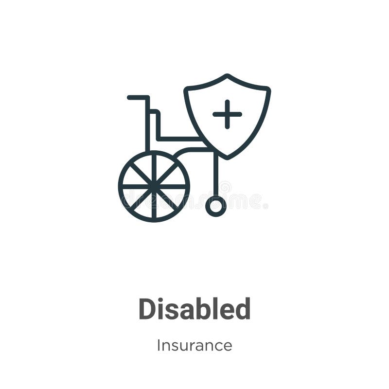 Handicap Outline Vector Icon. Thin Line Black Handicap Icon, Flat ...