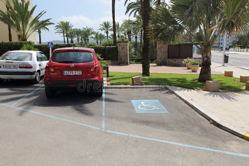 Disabled Parking Bay editorial stock image. Image of vehicle - 25507564
