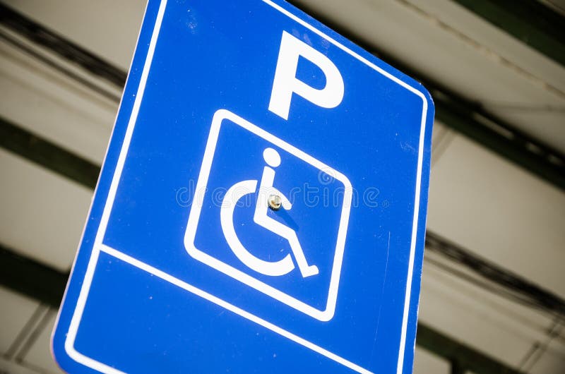 Disabled Parking Bay Sign stock photo. Image of accessible - 33994140