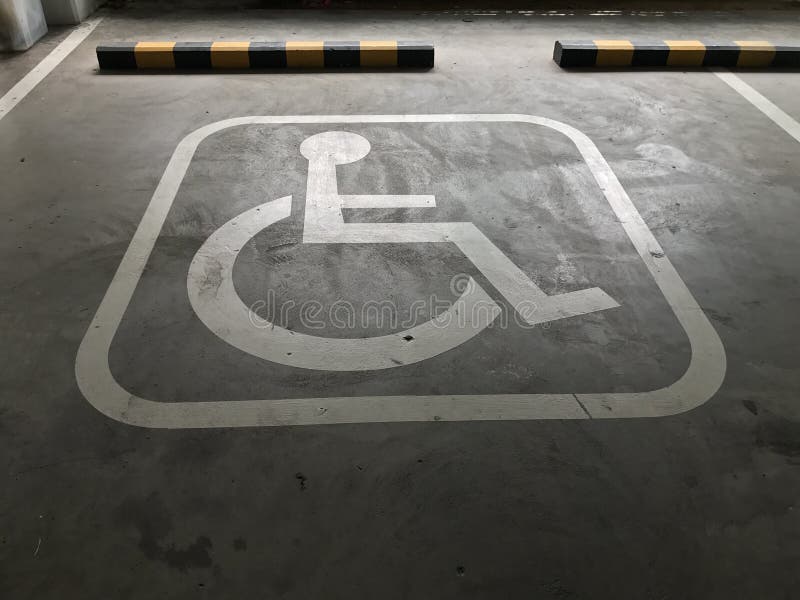 Disabled parking stock photo. Image of white, block, permit - 89614000