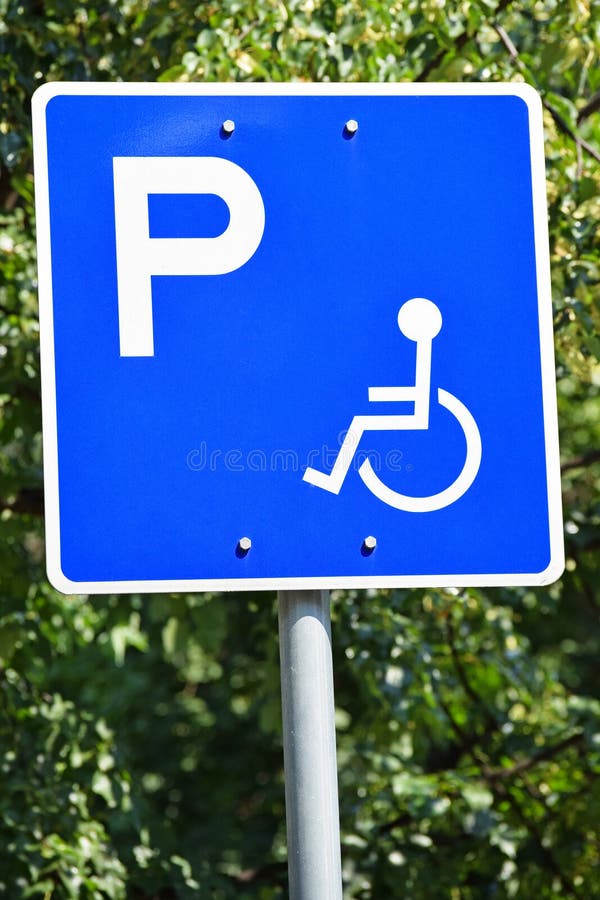 Disabled parking lot sign stock photo. Image of front - 58298682