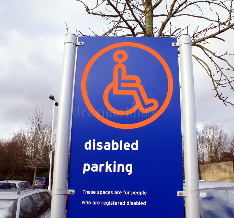 Disabled parking sign stock photo. Image of helpful, sign - 59339552