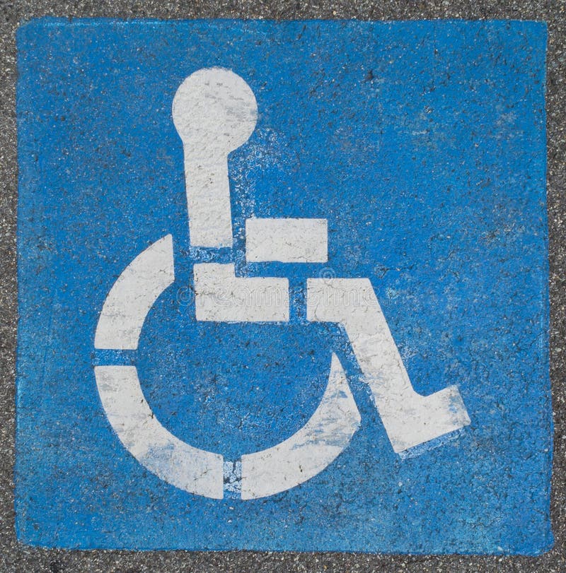 Disabled Parking Spot Marking Stock Image - Image of parking, symbol ...