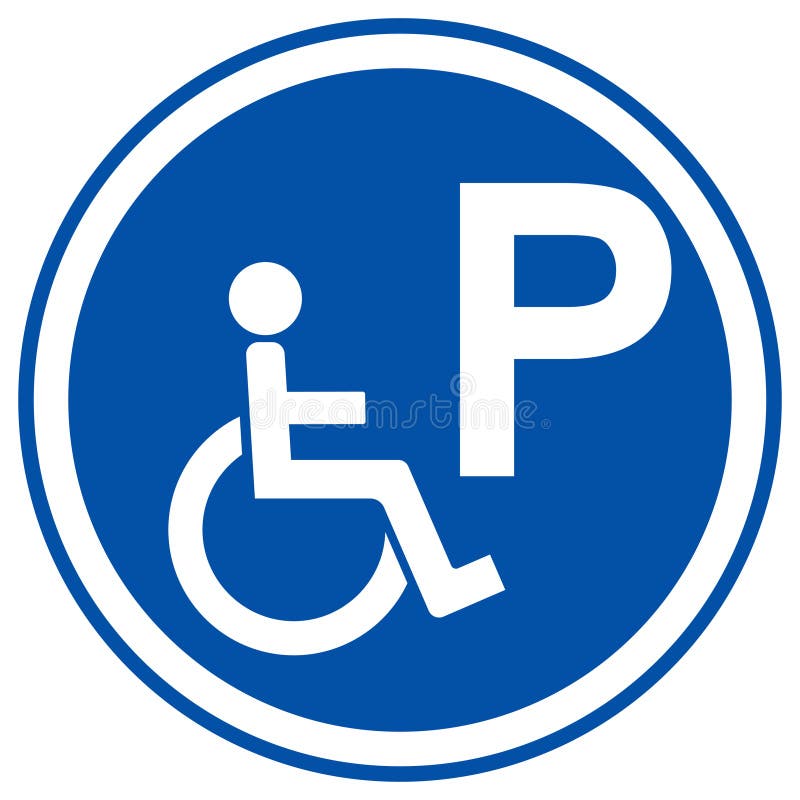 Disabled Parking Symbol Sign, Vector Illustration, Isolate on White ...