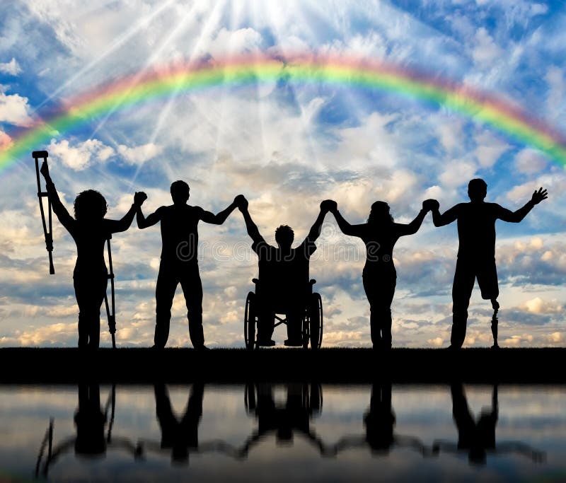 People Holding Hands Rainbow Stock Illustrations – 859 People Holding ...