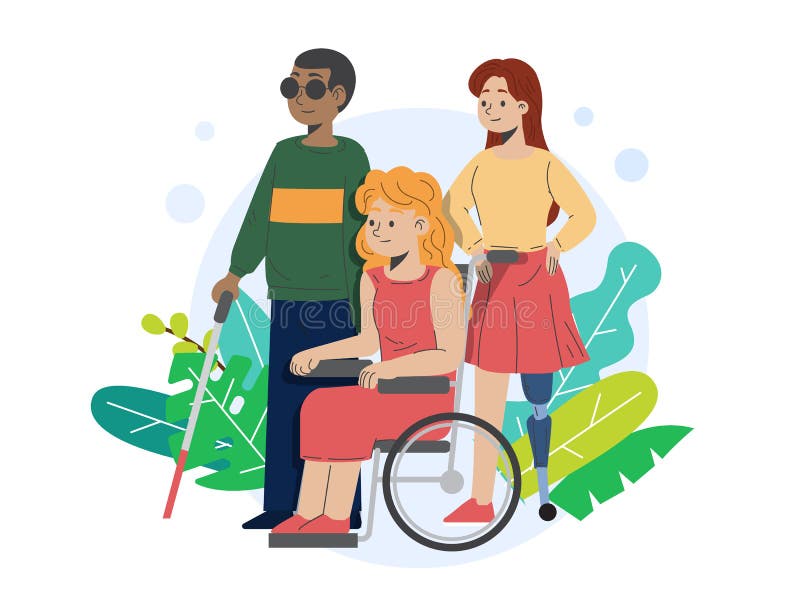 Disabled people stock vector. Illustration of brand - 268637847