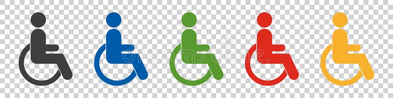 Disabled Person Icon on a White Background Stock Vector - Illustration ...