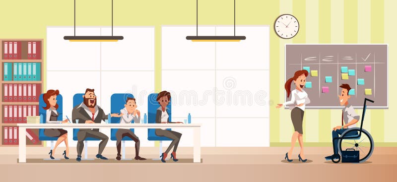 Job Interview Meeting. Hr Manager Vector Character Stock Illustration ... Job Interview Meeting. Hr Manager Vector Character Stock Illustration ...