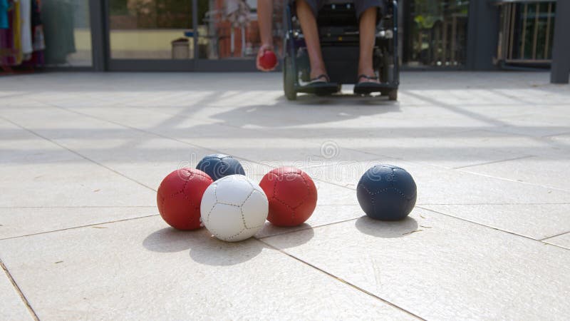 Disabled Person Playing Boccia Stock Image - Image of contest ...