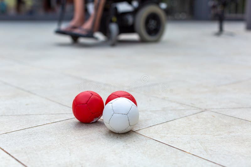 Disabled Person Playing Boccia Stock Photo - Image of athletes, care ...