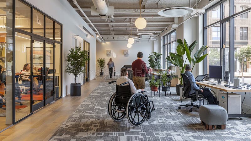 Disabled Person in a Wheelchair Working on Their Computer Stock Image ...