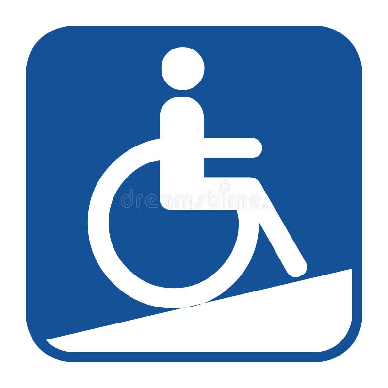 Disabled Ramp Access Symbol Stock Illustration - Illustration of ...
