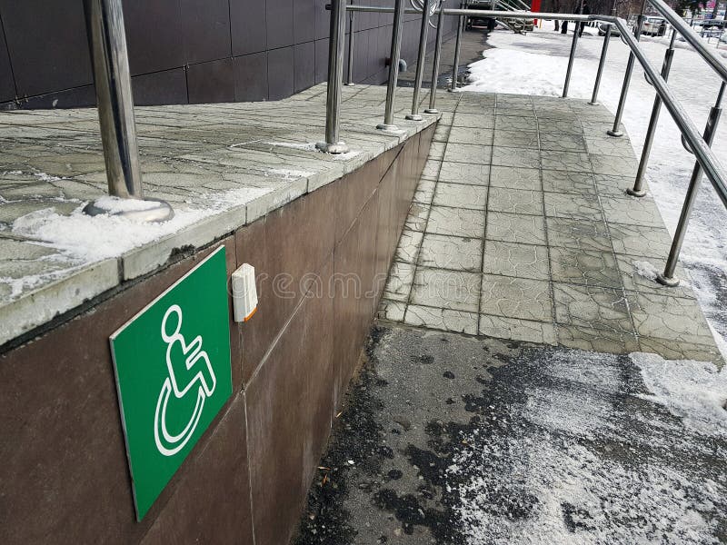 Disabled Ramp - Help Call Button Stock Photo - Image of button ...