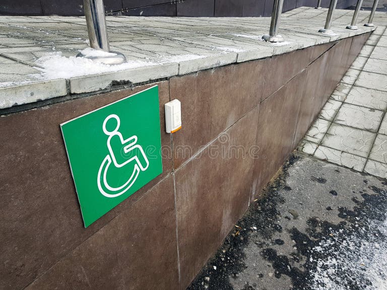 Disabled Ramp - Help Call Button Stock Photo - Image of social ...