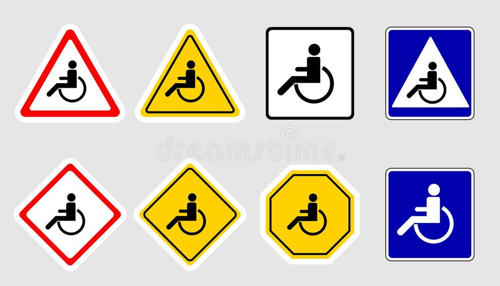 Disabled sign ilustración del vector. Ilustración de invalide - 292380077