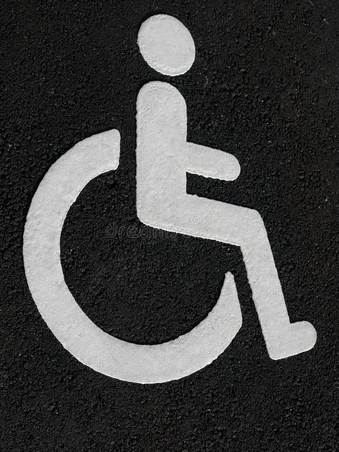 Disabled sign stock photo. Image of asphalt, white, street - 7993026