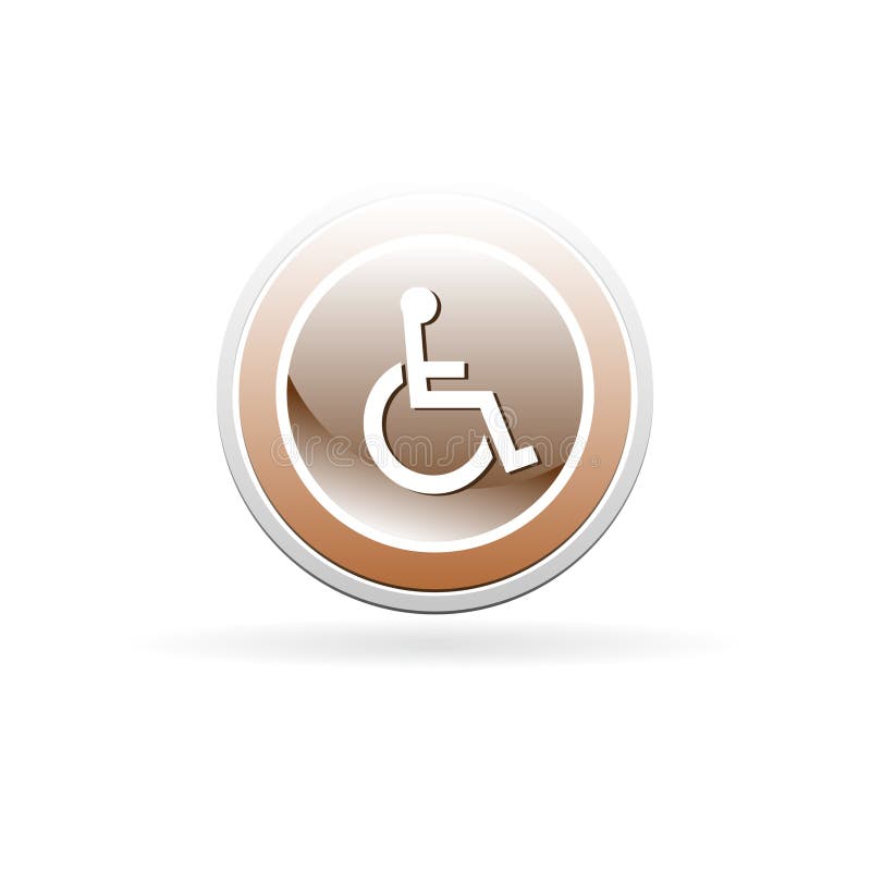 Disabled sign in a circle stock vector. Illustration of logo - 350924473