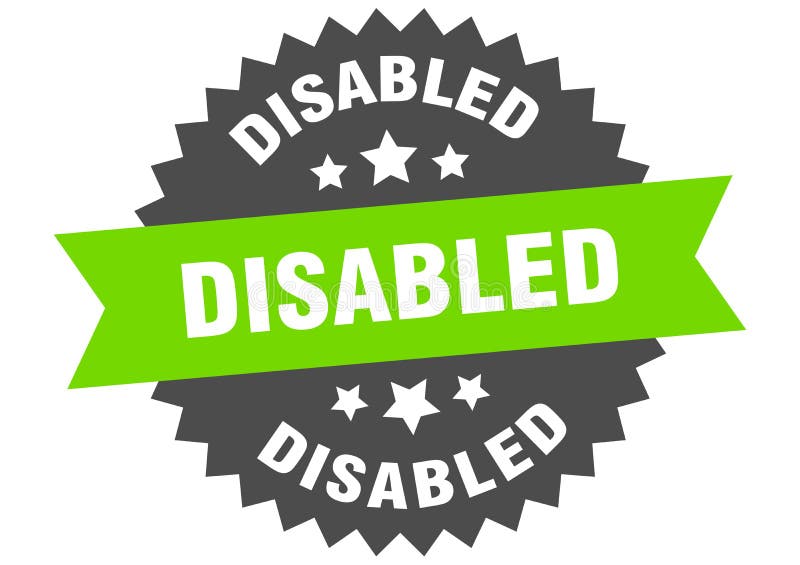 Disabled Sign. Disabled Circular Band Label. Disabled Sticker Stock ...