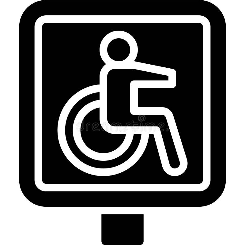 Disabled Sign Icon, Parking Lot Related Vector Stock Vector ...