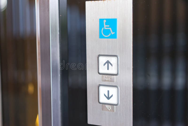 Disabled sign in the lift stock image. Image of lift - 119433149