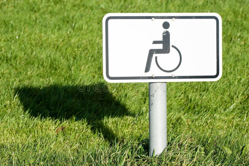 Disabled sign stock image. Image of color, pole, accessibility - 30556099