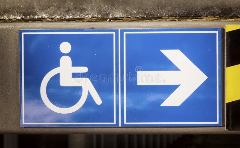 Disabled sign stock image. Image of arrow, driver, blue - 36769829