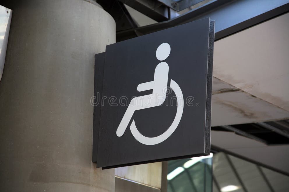 Disabled signage stock photo. Image of message, background - 15044518