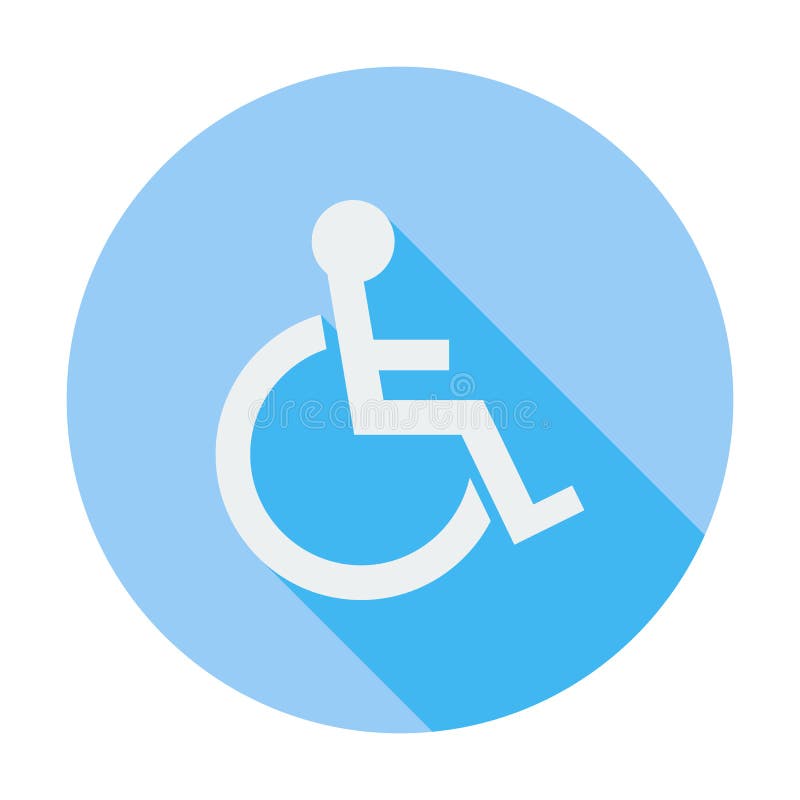 Disabled flat single icon. stock vector. Illustration of elements ...