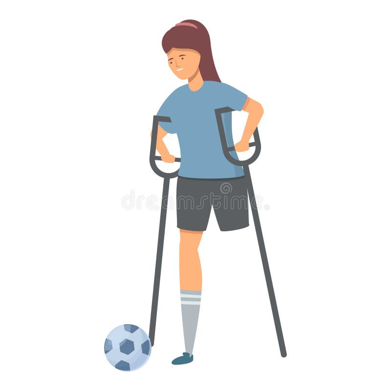 Disabled Soccer Player Icon Cartoon Vector. Physical Sport Stock Vector ...