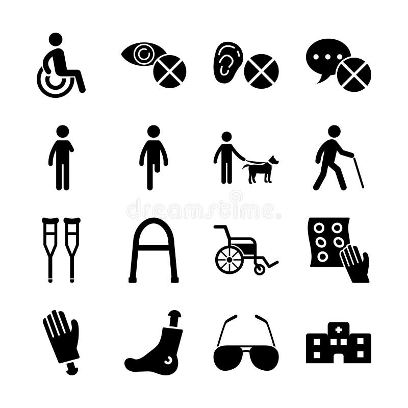 Disabled icons stock vector. Illustration of icons, design - 42317494