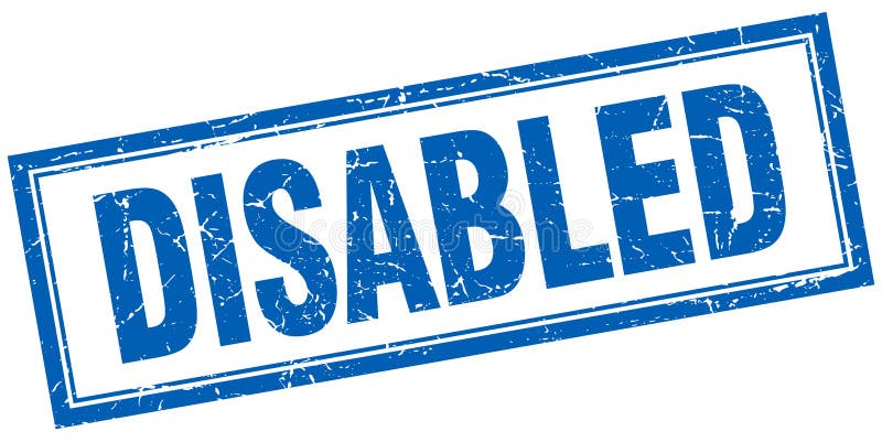 Disabled stamp stock vector. Illustration of template - 124939781