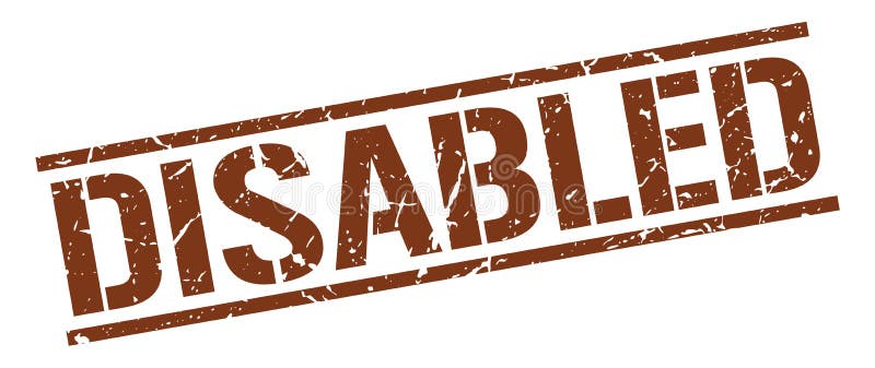 Disabled stamp stock vector. Illustration of seal, stamp - 122003372