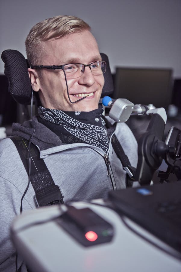 Disabled Student in Class Room. Stock Image - Image of barrier, disease ...