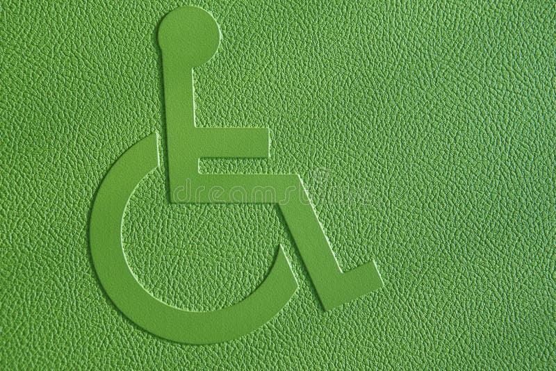 Disabled Symbol on a Green Textured Background. Stock Illustration ...