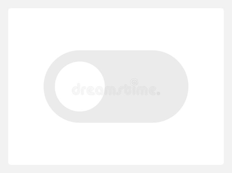 Disabled Toggle Button Ui Element Template Stock Vector Illustration