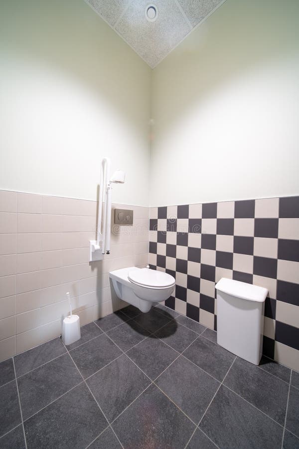 An disabled toilet stock image. Image of indoors, floor - 231253471