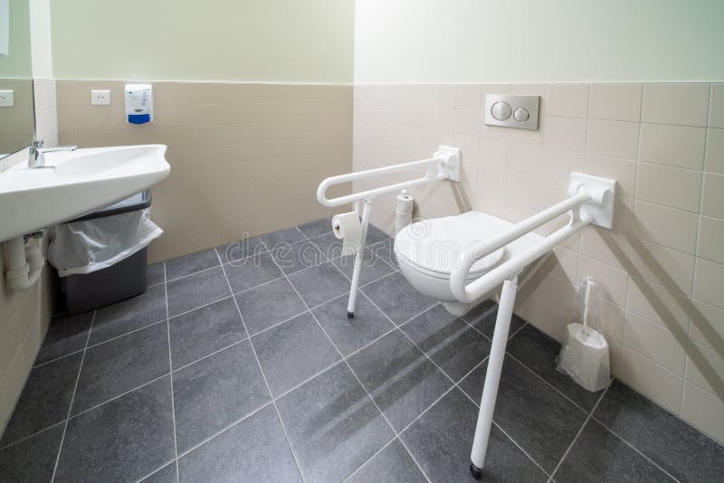 An disabled toilet stock photo. Image of dispenser, hanging - 231803250