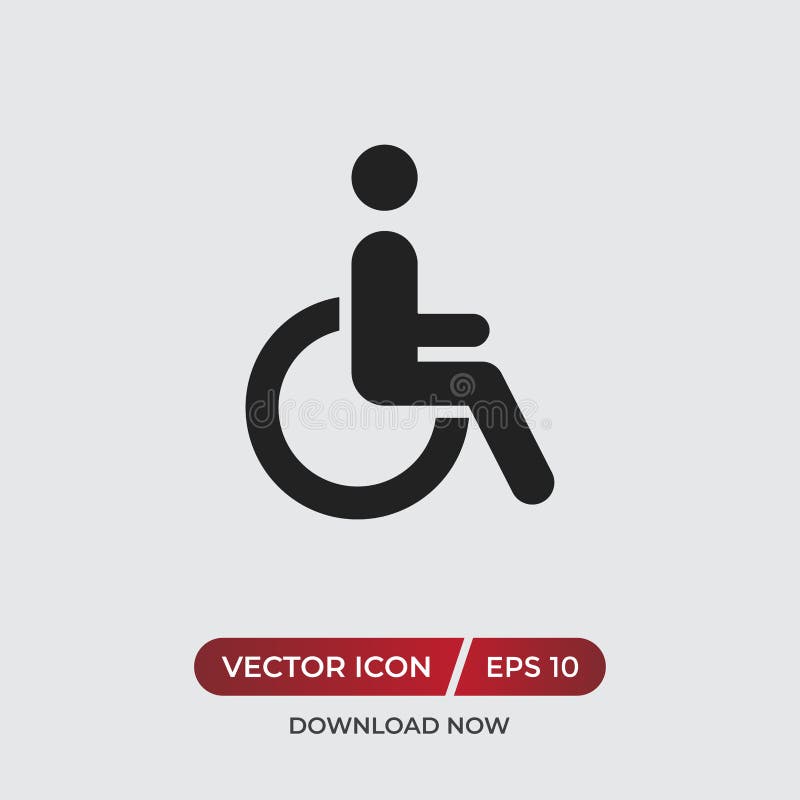 Disabled Vector Icon in Modern Design Style for Web Site and Mobile App ...