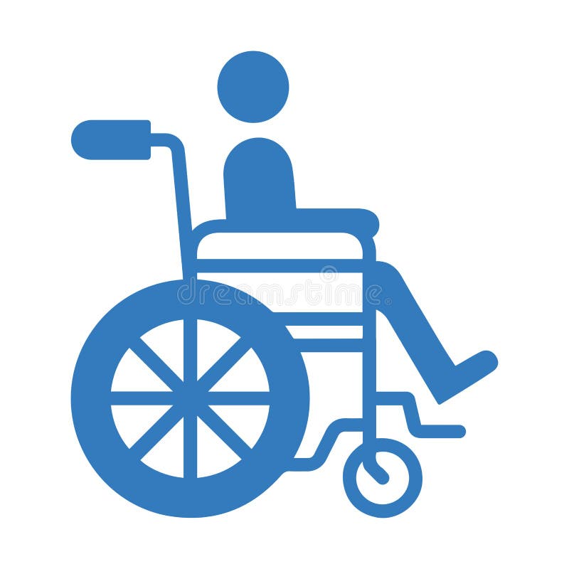 Disabled, Wheelchair Icon / Blue Vector Graphics Stock Vector ...