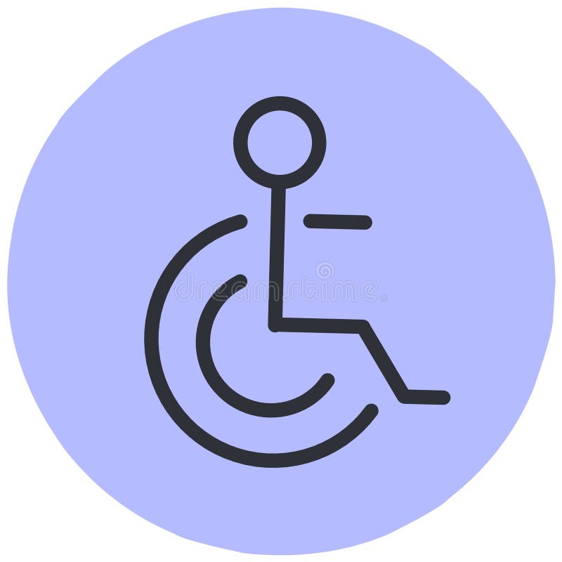 Disabled Wheelchair Icon Isolated on Purple Background Stock Vector ...