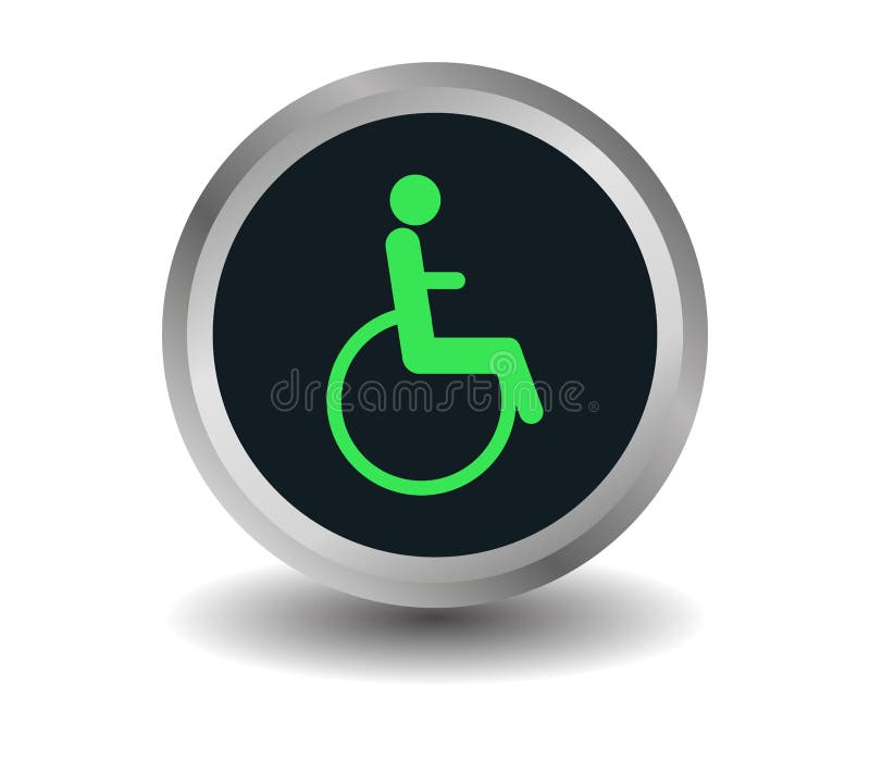 Disabled Button Icon Illustrated in Vector on White Background Stock ...